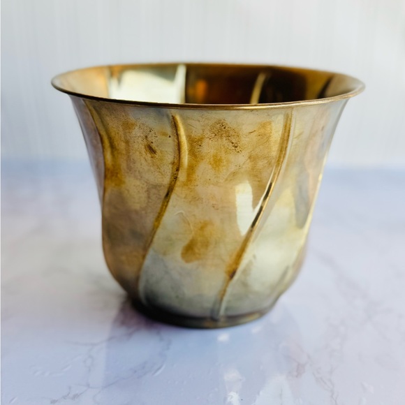 Vintage | Accents | Vintage Brass Cachepot Planter | Poshmark